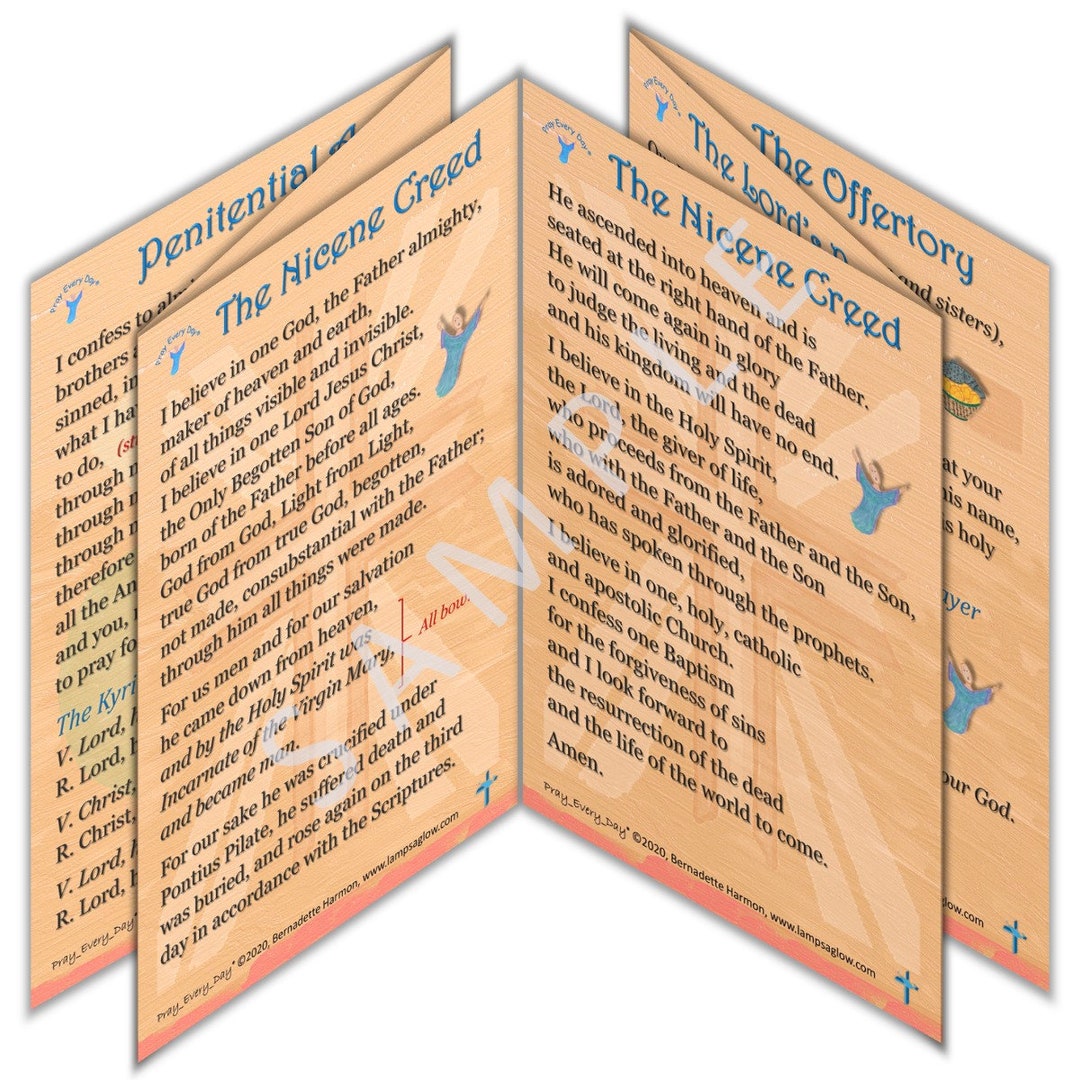 Catholic Mass Responses Pocket Card - Responsoriales Del Pueblo ...
