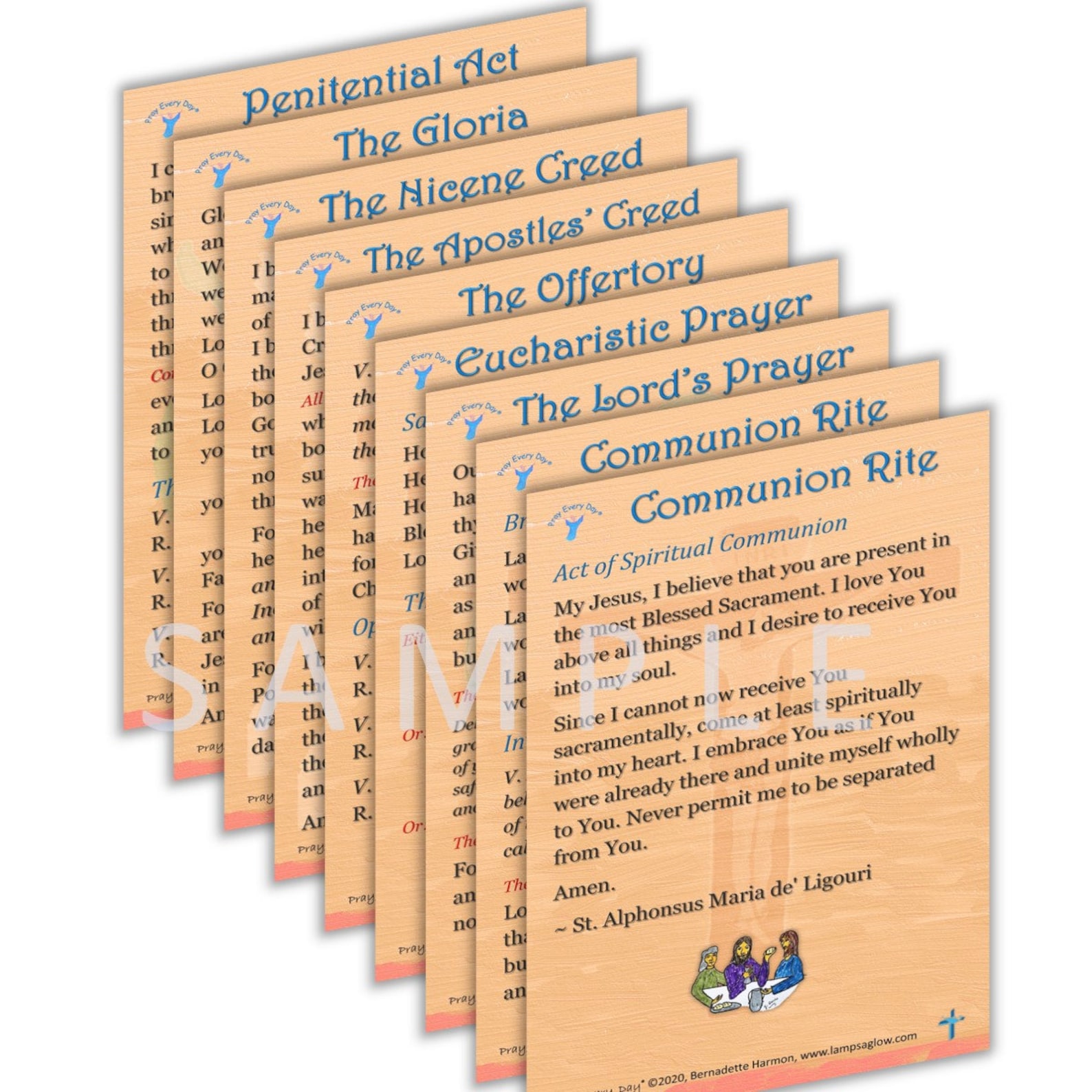 Catholic Mass Responses Pocket Card - Responsoriales Del Pueblo ...