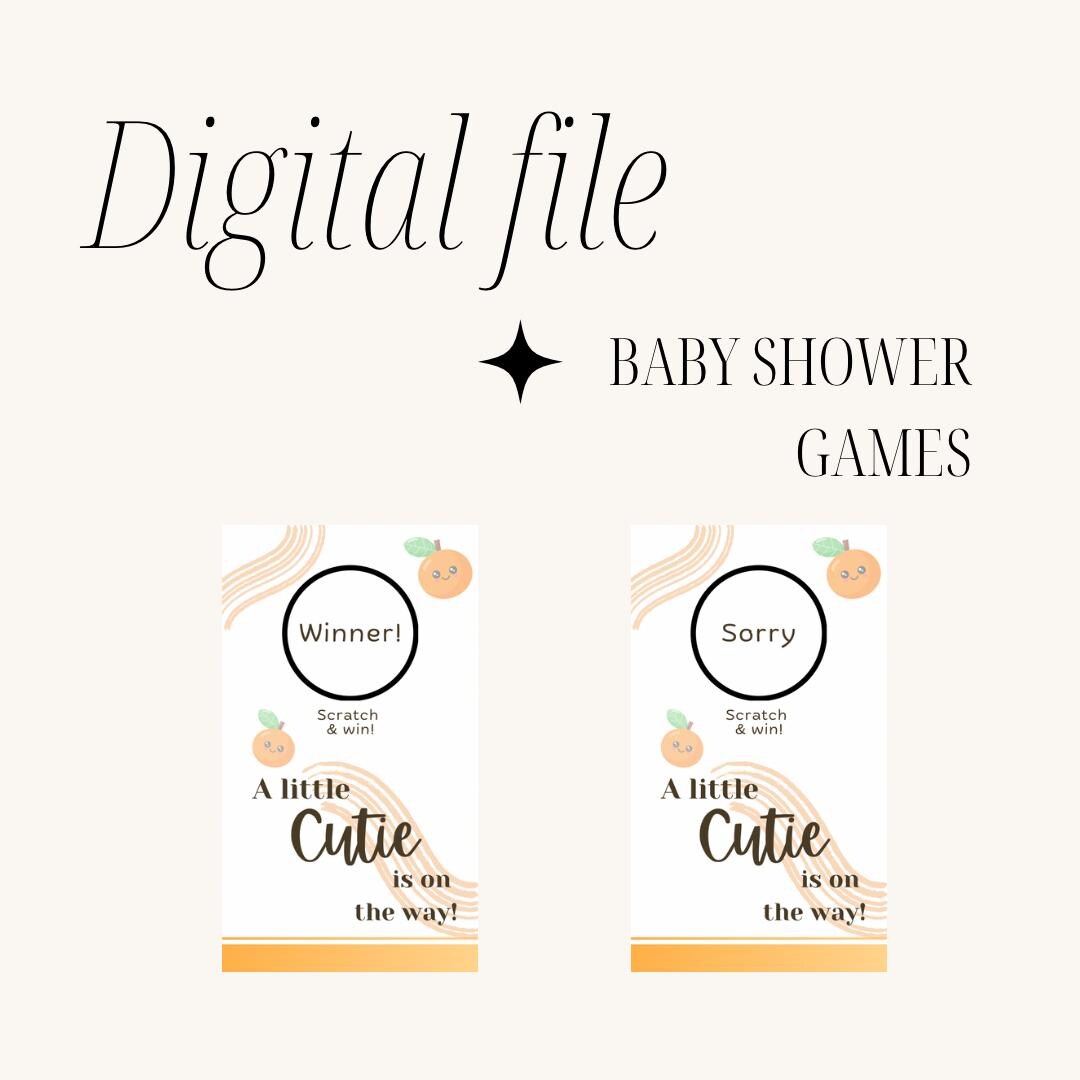 Little Cutie Scratch & Win Template - Etsy