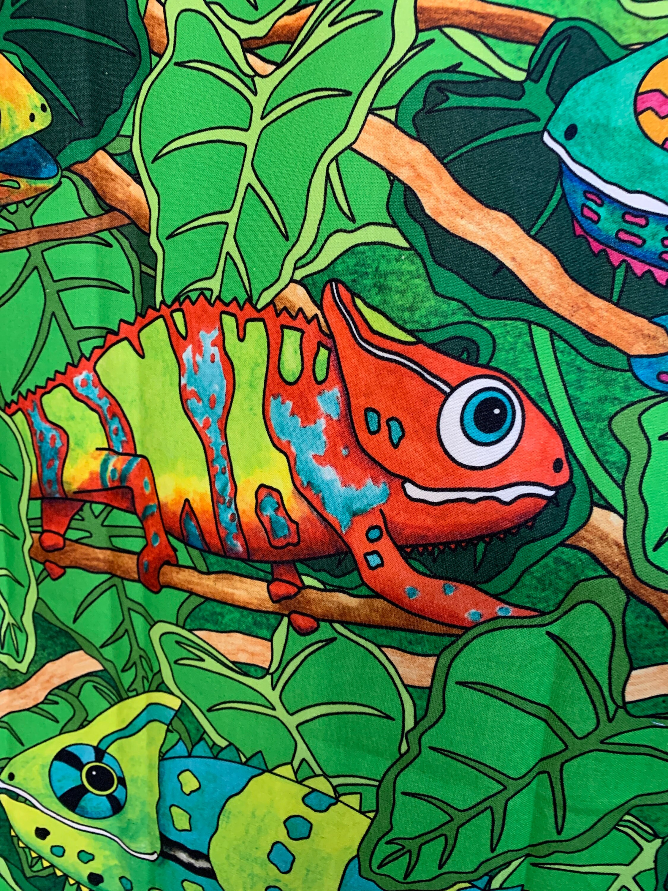 Chameleon Design Panel @rezellequilts - Etsy