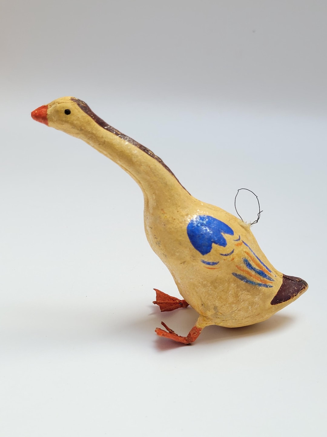 Goose Antique Christmas Paper Mache Ornament 1930s, Vintage Christmas ...