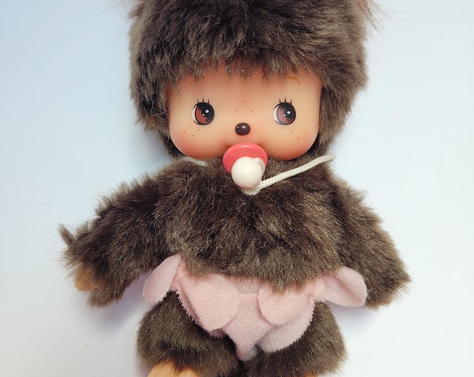 Vintage Bebichhichi Baby Girl Monchhichi/monchichi Doll With Pacifier ...