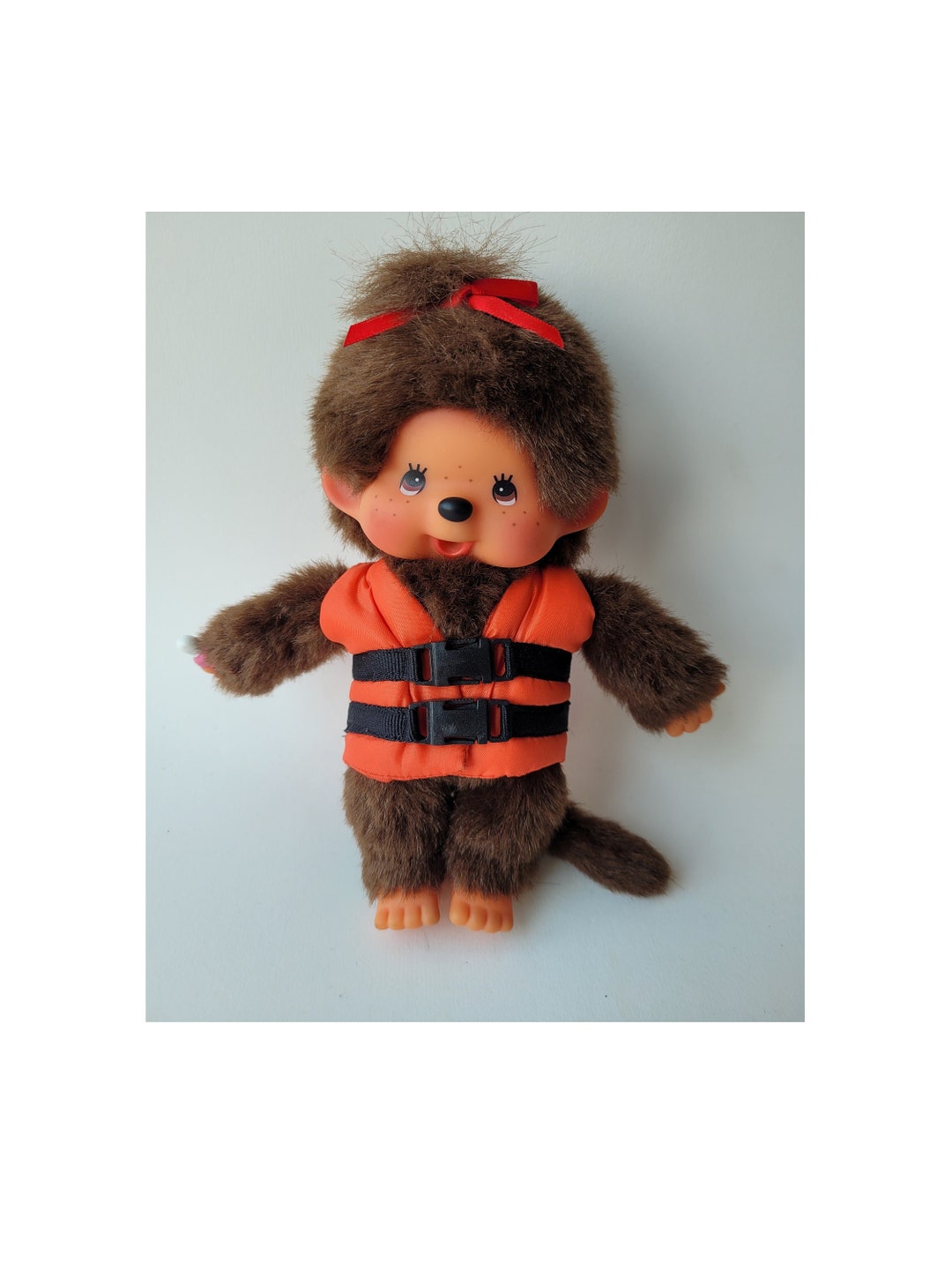 Vintage Monchhichi Monkey Girl Doll in Life Jacket 8 Inch - Etsy