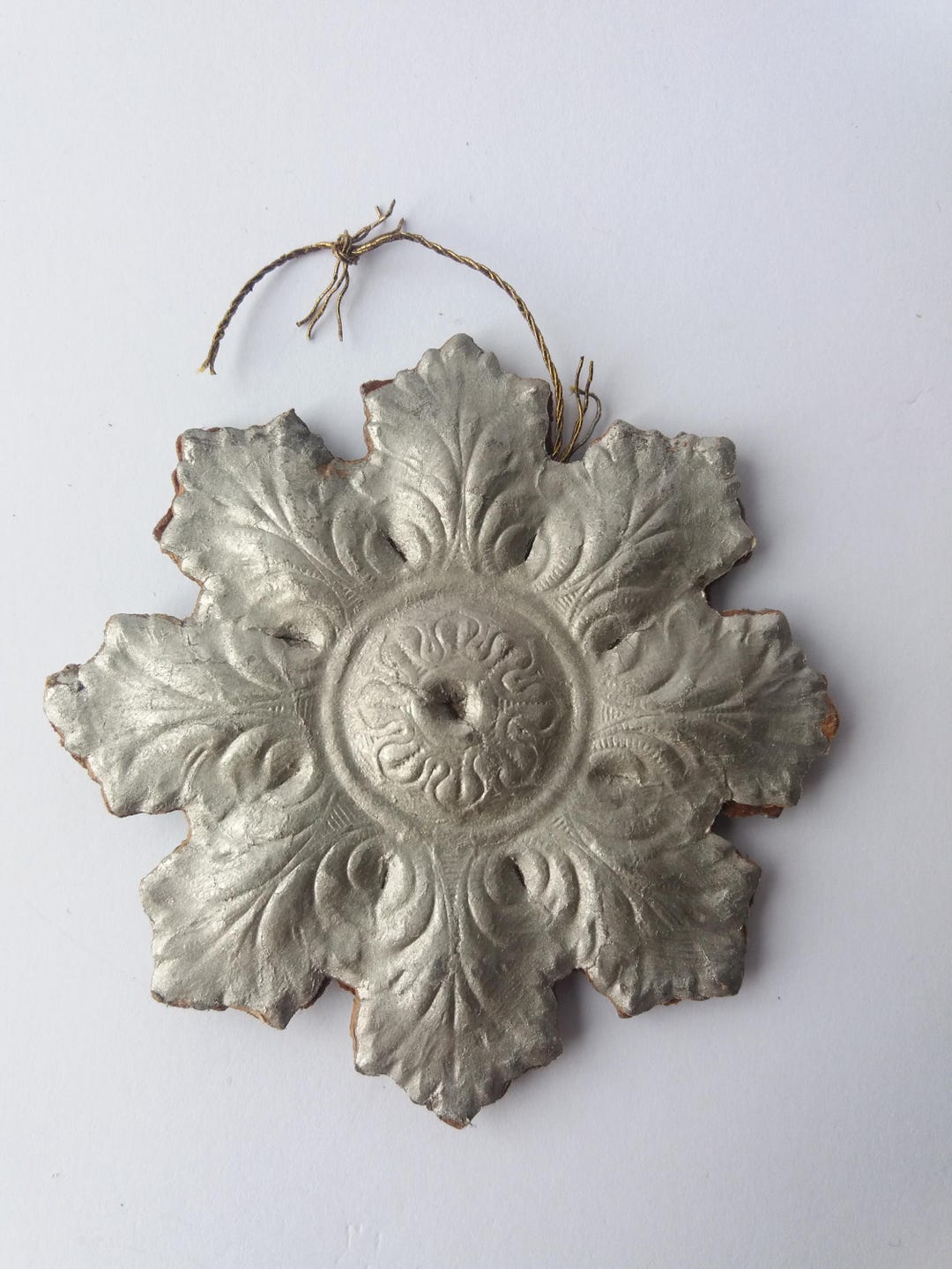 Antique German Dresden Cardboard Christmas Ornament Double Sided ...