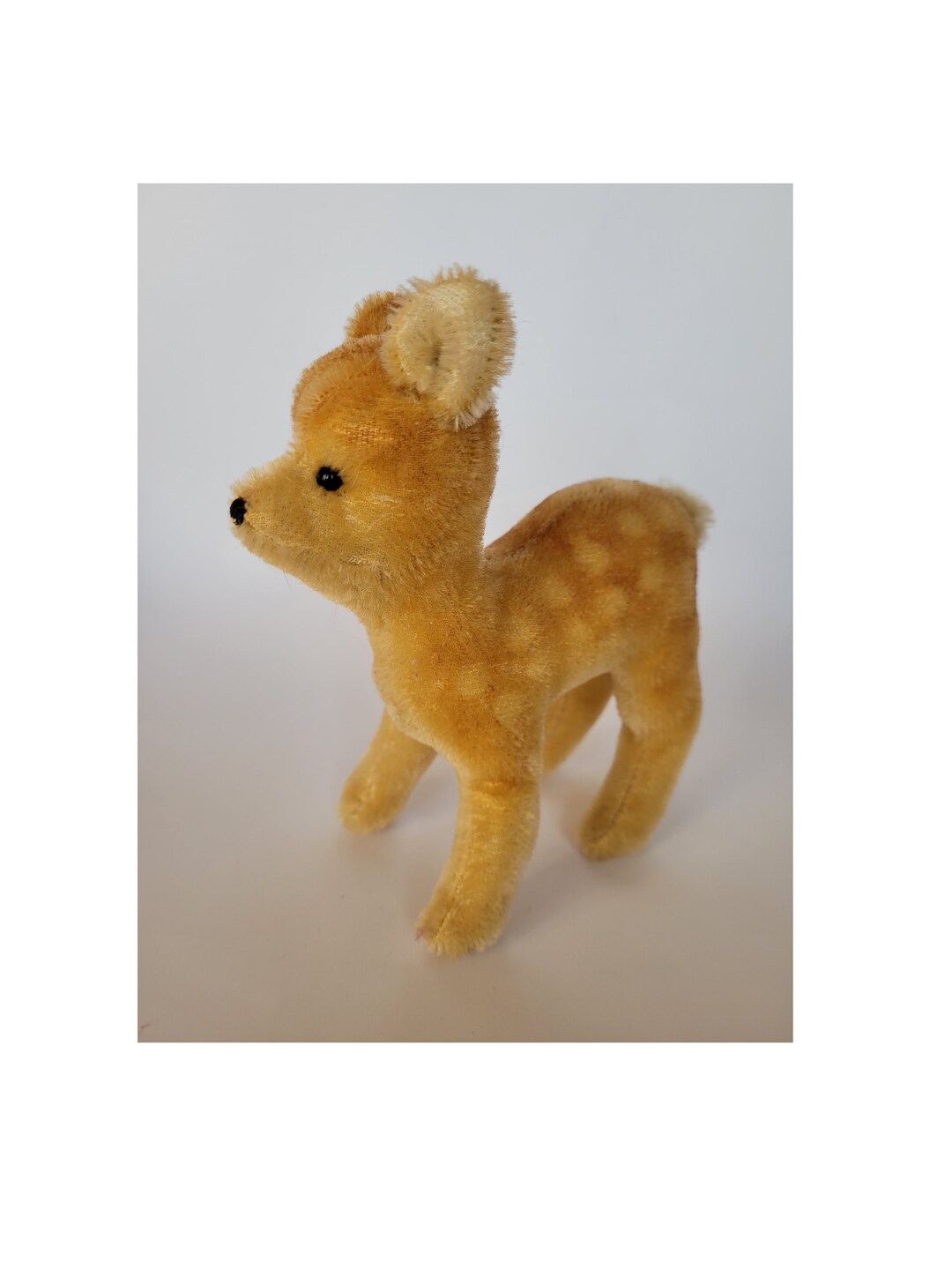 Vintage Steiff Fawn Baby Deer Stuffed Toy 7,mohair,hardstuffed,glass ...