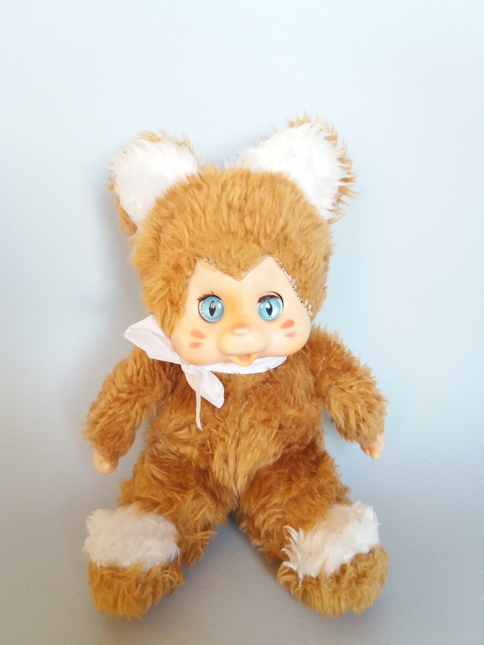 Vintage Monchhichi Washino Nyami Cat Plush Toy 8sleep - Etsy