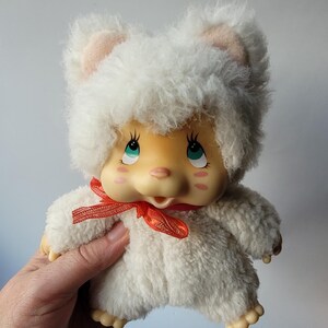 Vintage 1979 Nyamy Felina White Kitten Cat ,washino Monchichi ...