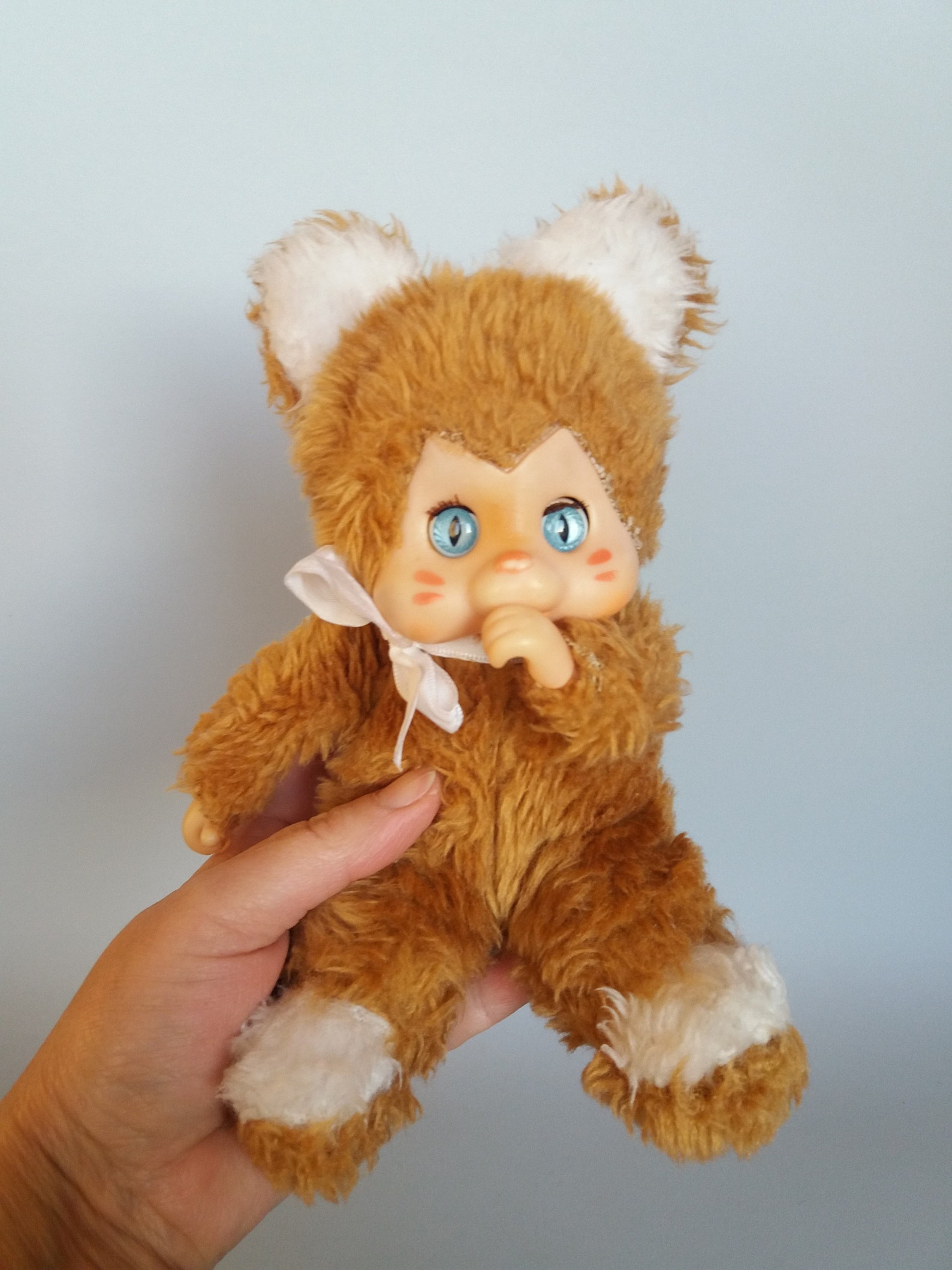 Vintage Monchhichi Washino Nyami Cat Plush Toy 8sleep - Etsy