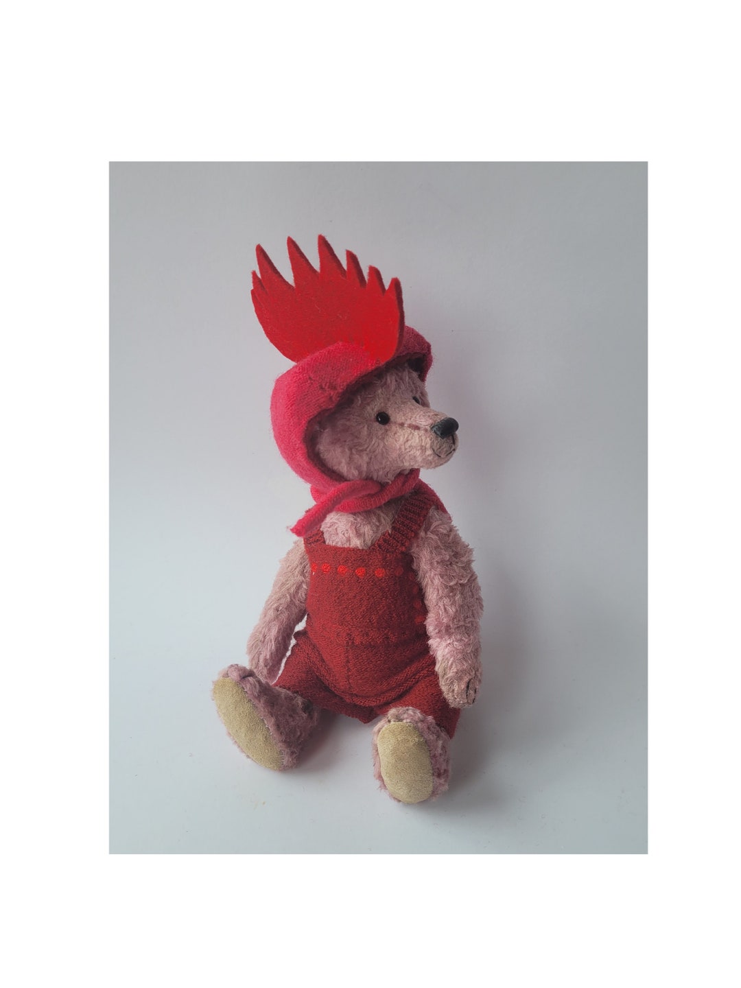 Artist Teddy Bear Art Doll ,OOAK Bear in Masquerade Rooster Costume 9 ...