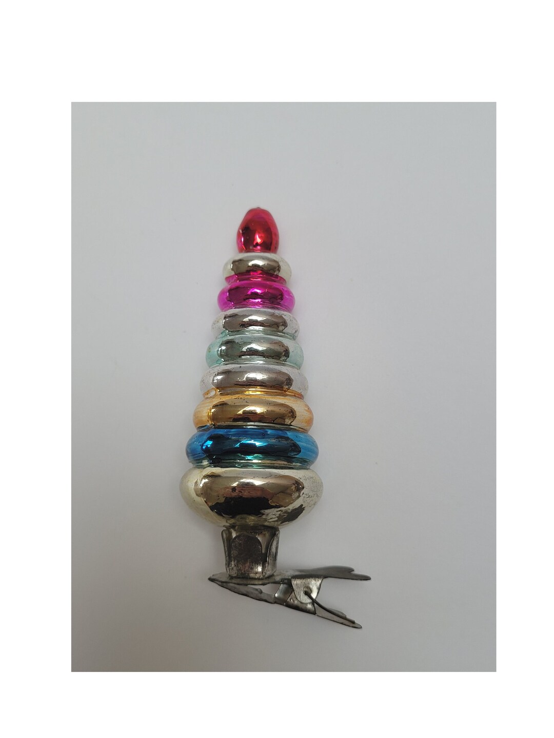 Rainbow Pyramid Clip-on Vintage Soviet USSR Blown Glass Christmas ...