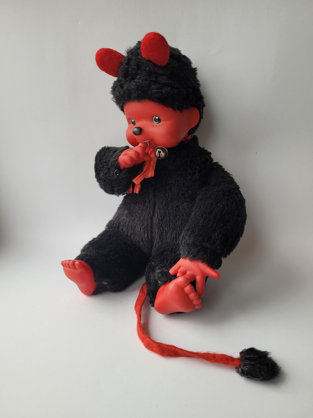 Vintage Monchhichi Devil Lucifer Plush Toy 15 In/38cm, 1970s - Etsy