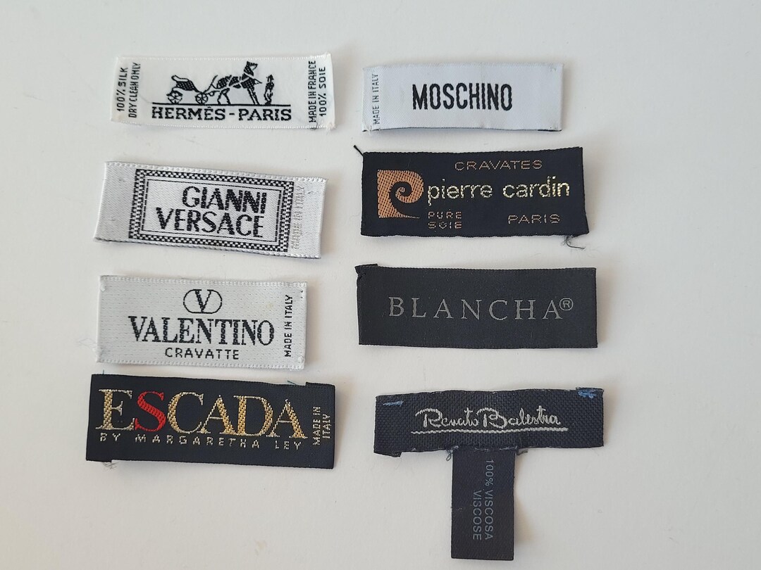Vintage Clothes Labels Tags From Top Designer Brand for for Collector ...