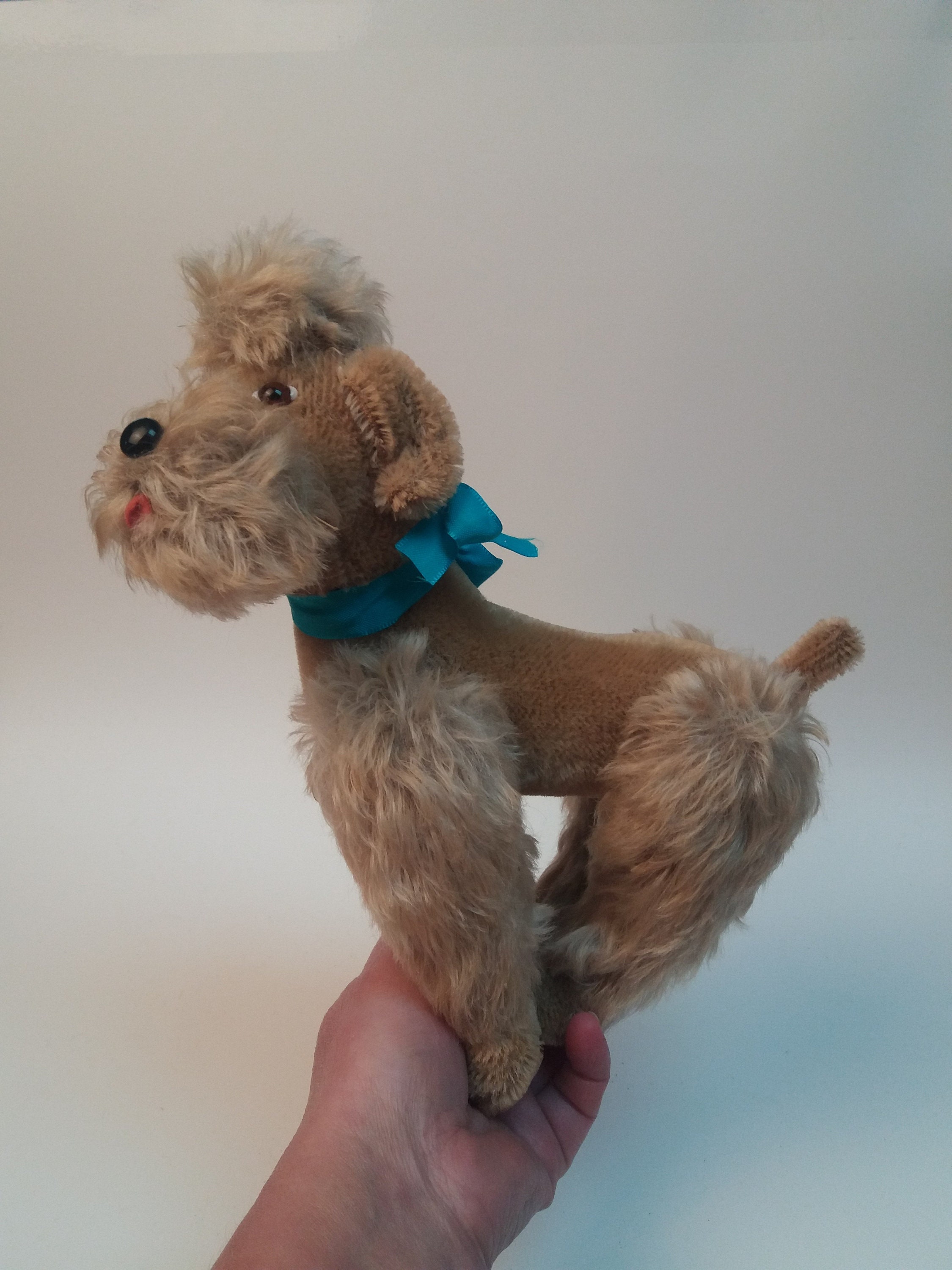 1950s Steiff Snobby Poodle Dog Mohairhardstuffedglass | Etsy