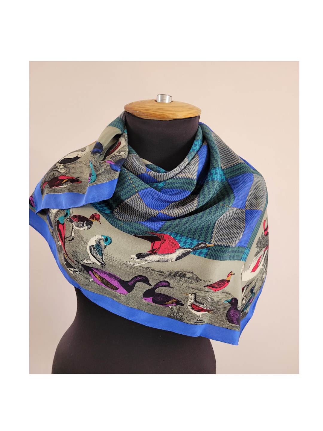 Vintage Codello Mallard Duck Silk Scarf 32 Bird Print Designer Scarf - Etsy