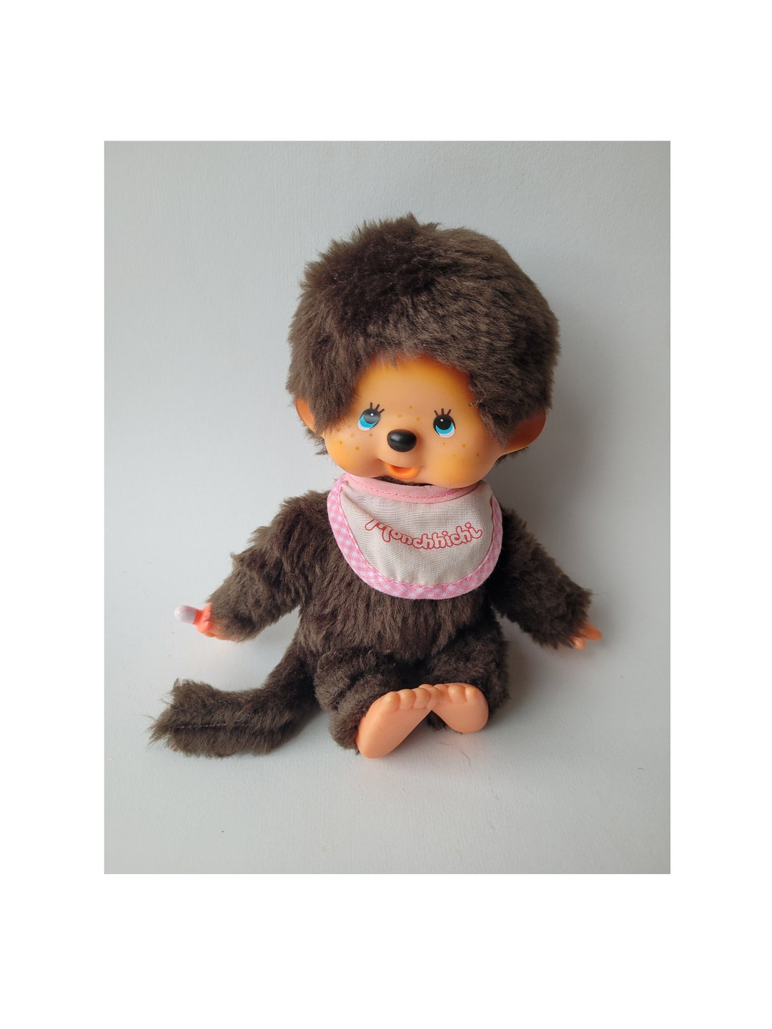 Vintage Sekiguchi Monchhichi Doll in Bib Original 1974 Label - Etsy