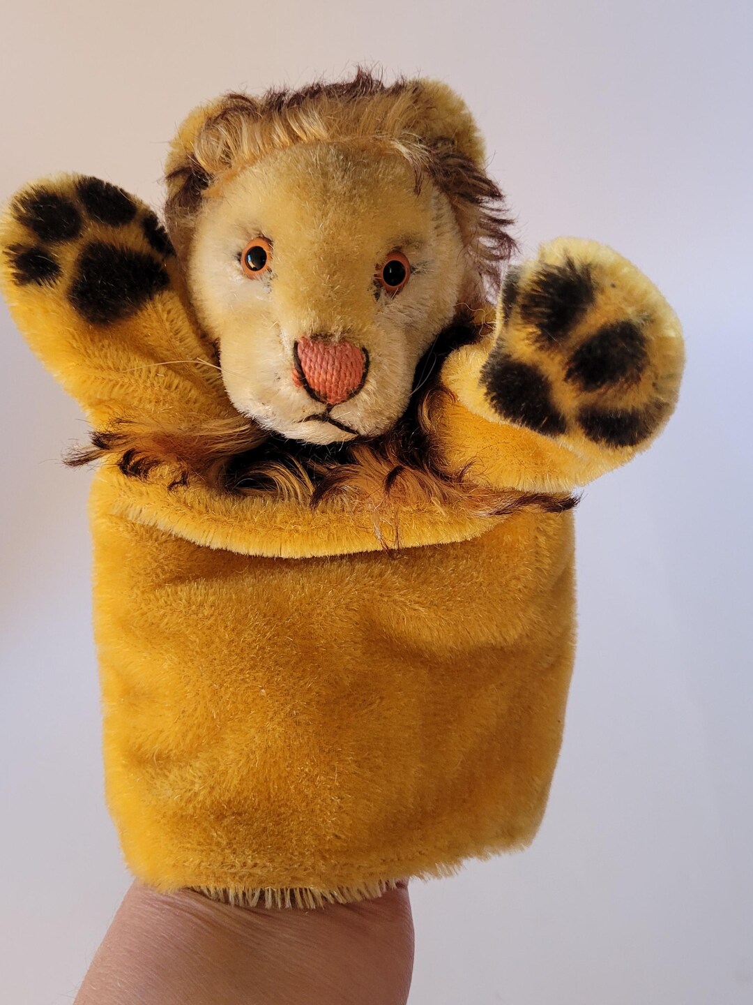 Steiff Lion Leo Hand Puppet ,mohair,hardstuffed,id Vintage 1960s - Etsy