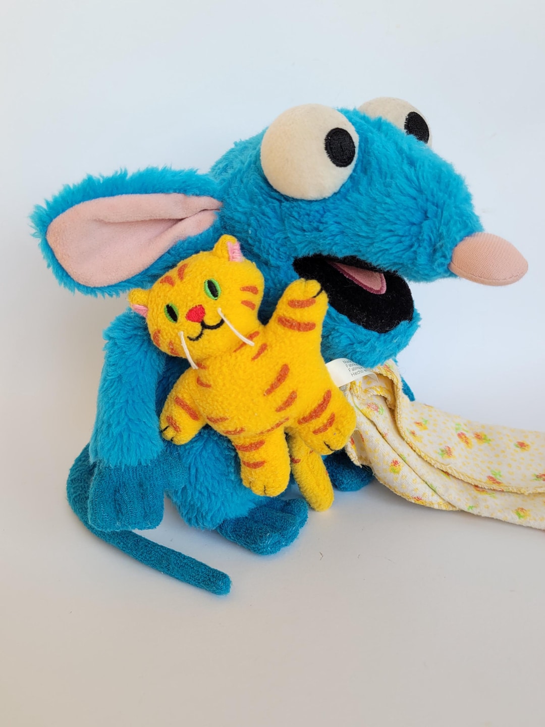 Tutter Bear in the Big Blue House Plush Toy Cat & Blanket Disney Store ...