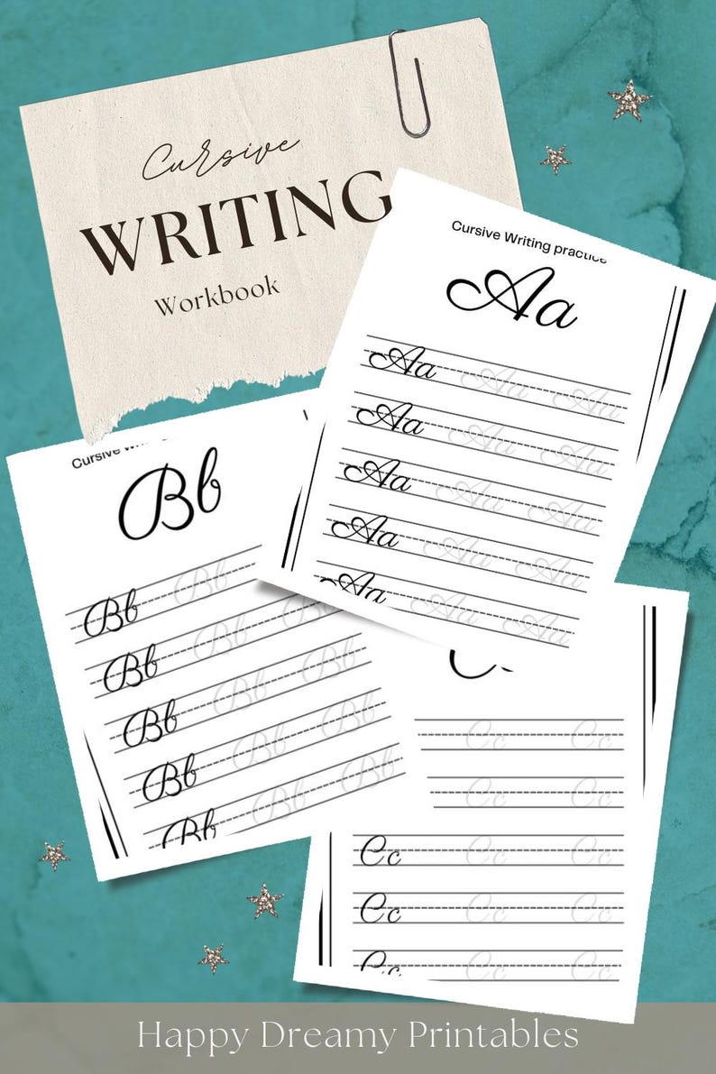 Cursive Writing Practice Sheets | A4 Handwriting Worksheet | Alphabet ...