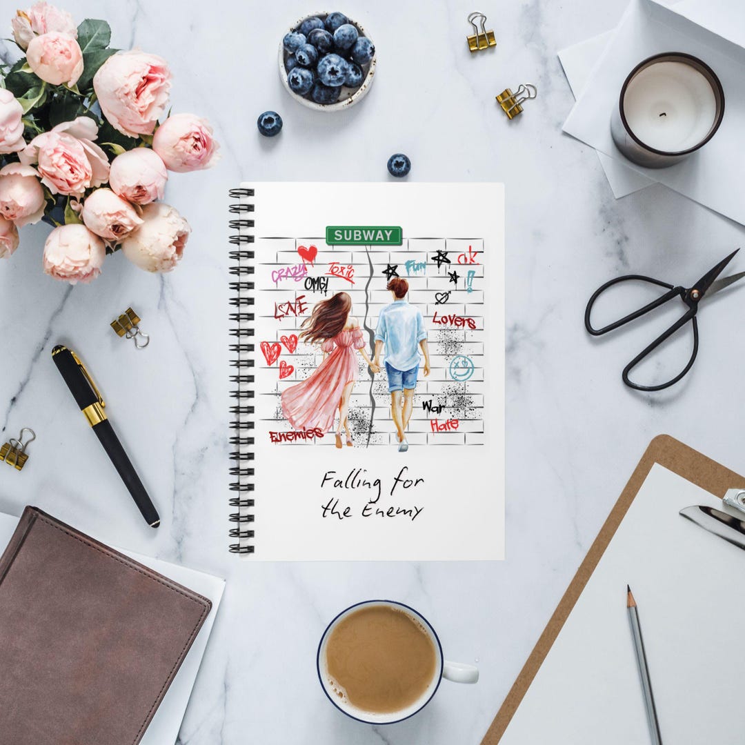 Romantic Spiral Notebook – Enemies to Lovers Journal, Bookish Gift ...