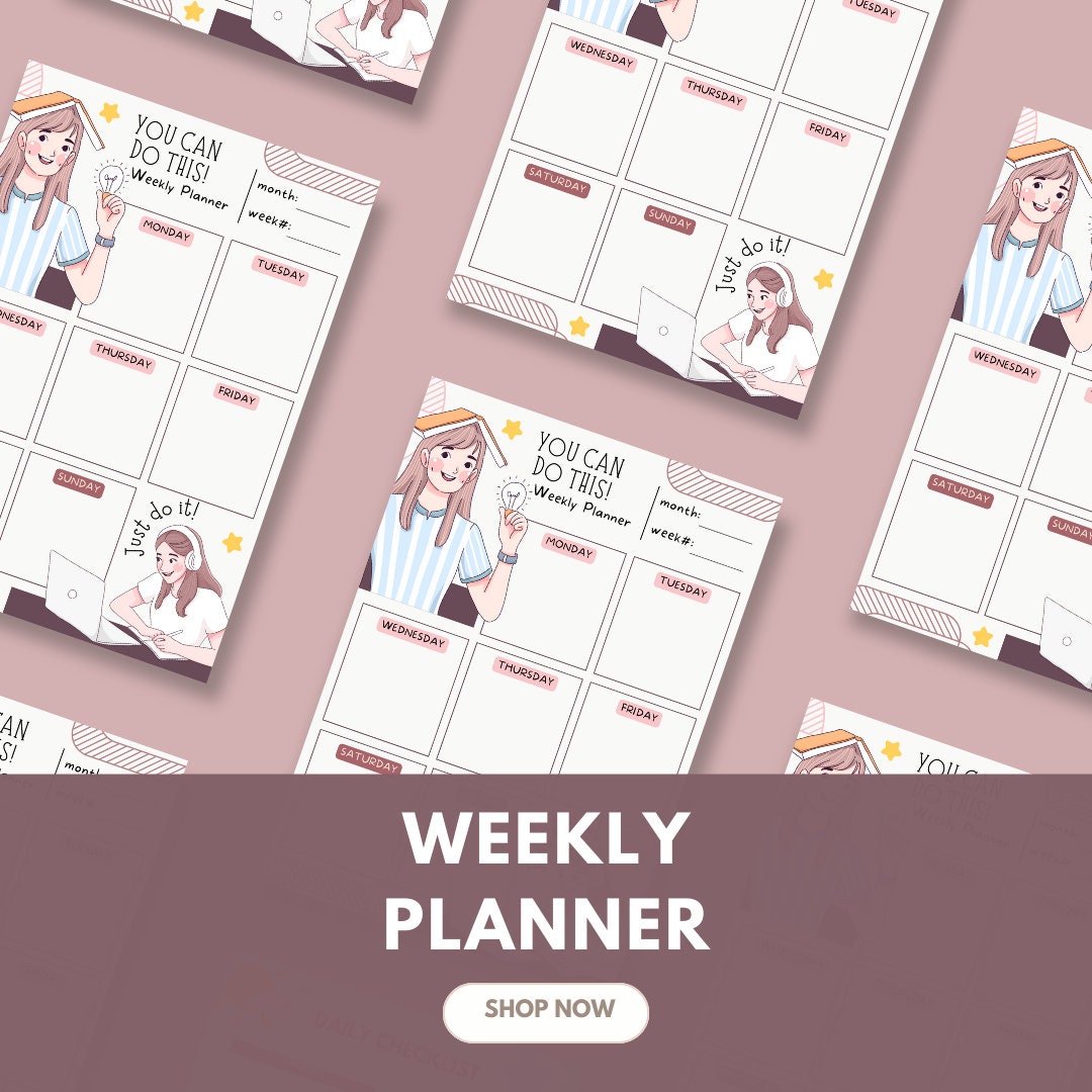 Cute Weekly to Do List Printable, Instant Download, Productivity ...