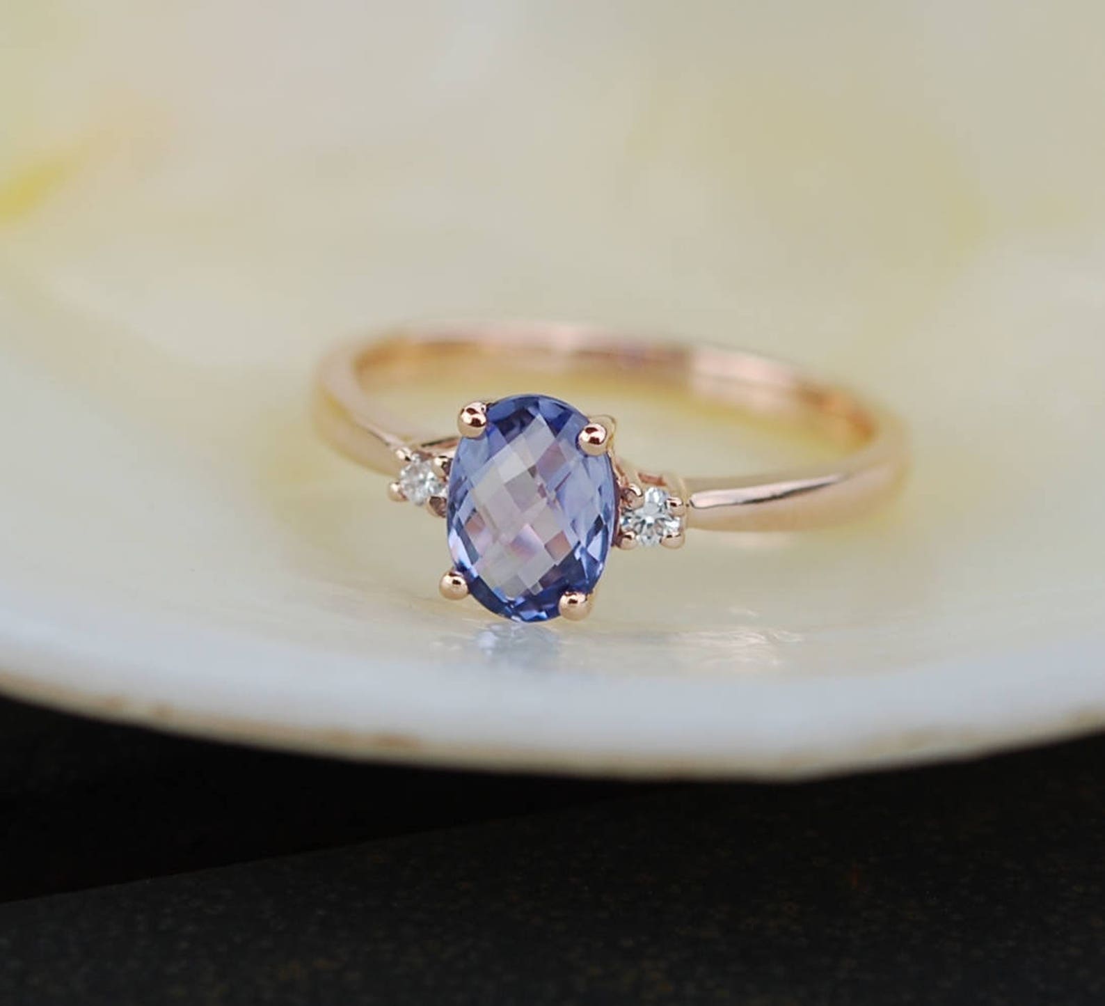 Lavender Sapphire Engagement Ring. Promise Ring. Oval - Etsy