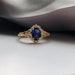 Midnight Blue Fairy Engagement Ring Gold, Fantasy Engagement Ring Blue ...