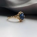Midnight Blue Fairy Engagement Ring Gold, Fantasy Engagement Ring Blue ...