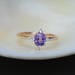 Purple Sapphire Engagement Ring. Promise Ring. Cushion Engagement Ring ...