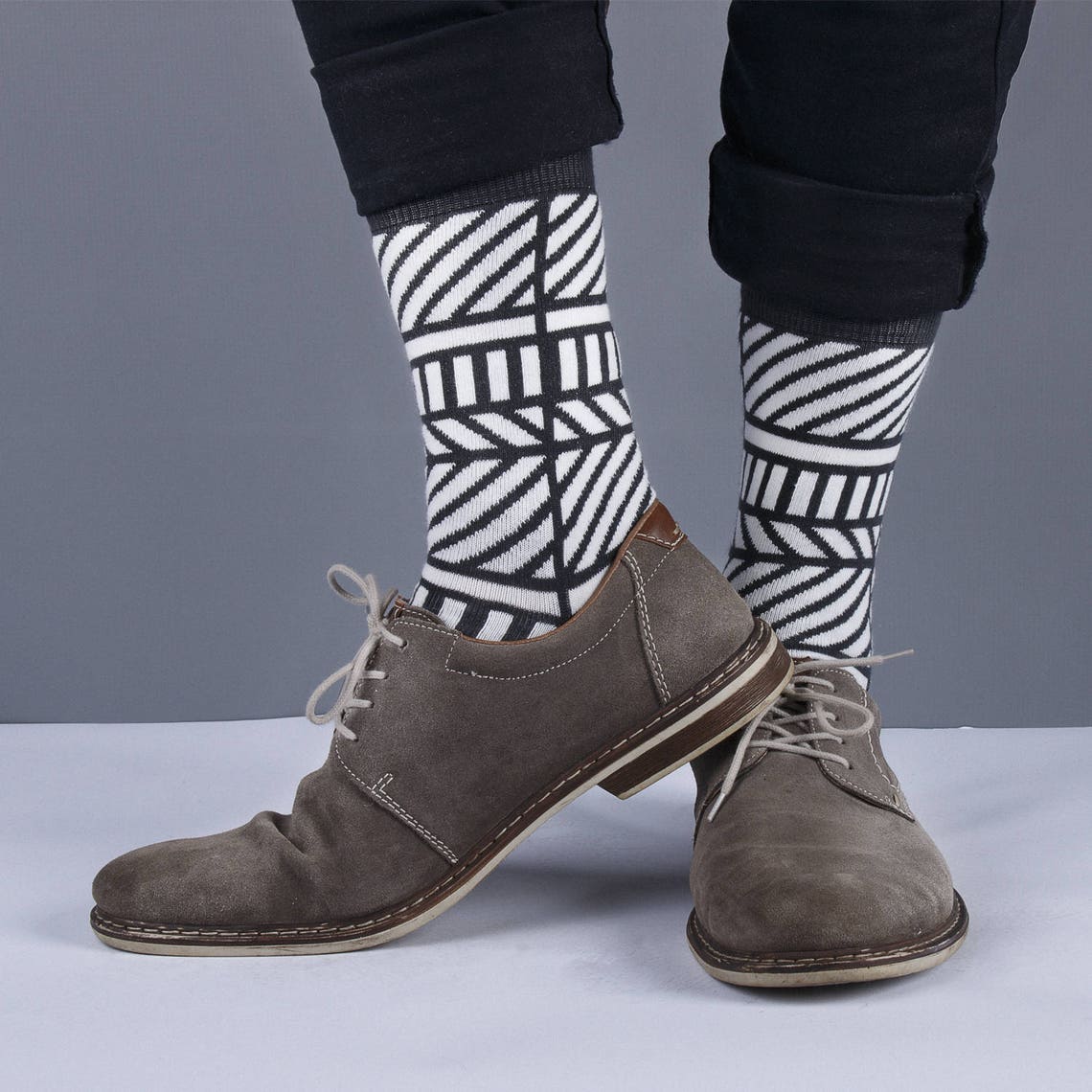 Monochrome / Vanilla Scented and Canned Socks Mens Socks | Etsy