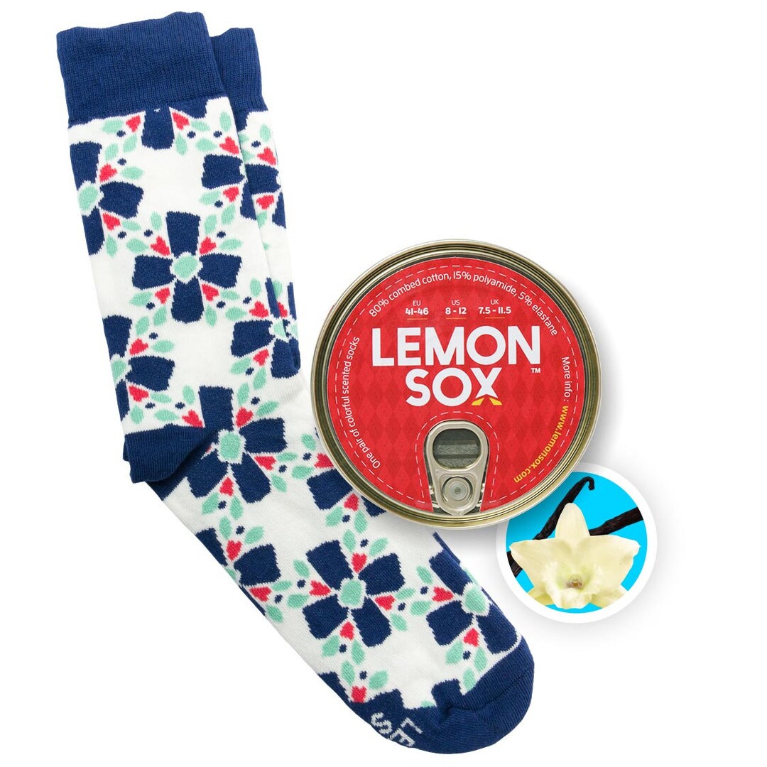 Snow Garden / Vanilla, Scented and Canned Socks, Mens Socks, Colorful ...