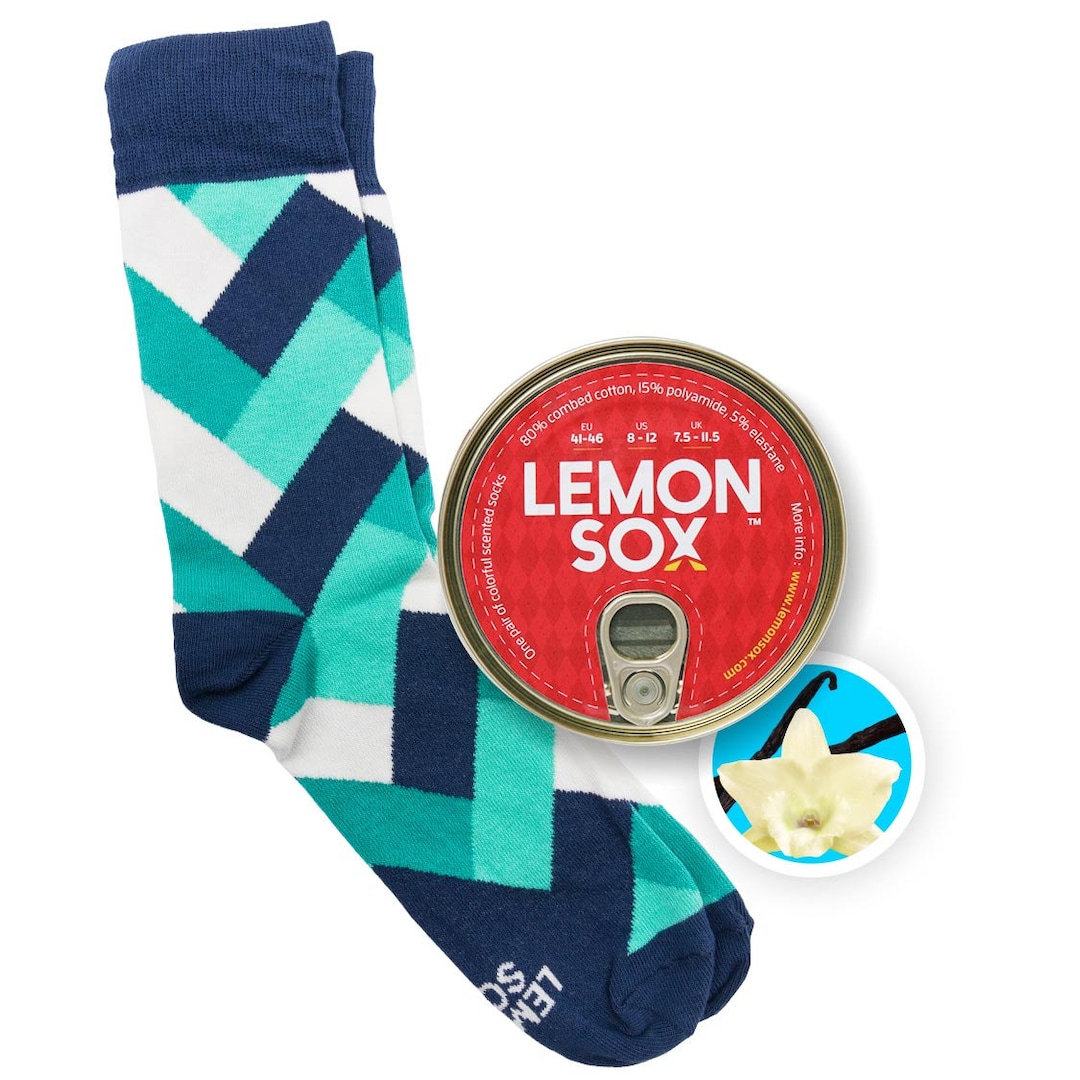 Fresh Mint / Vanilla, Scented and Canned Socks, Mens Socks, Colorful ...