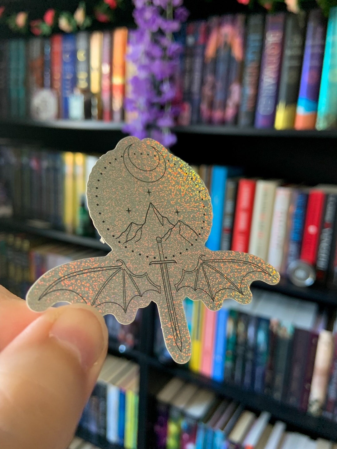 Winged Sword | Pixie Glitter Sticker - Etsy