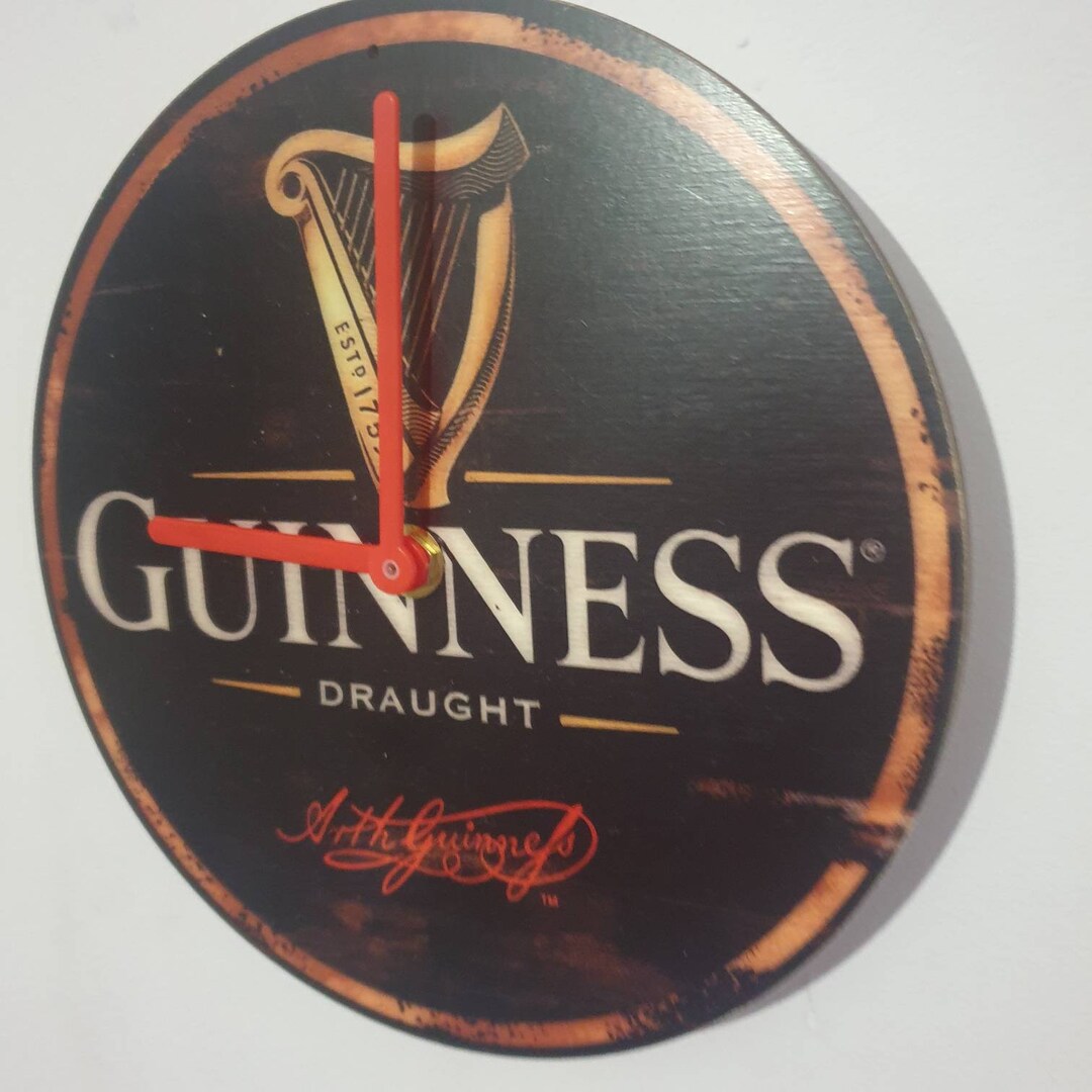 Guinness Wooden Wall Clock - Etsy