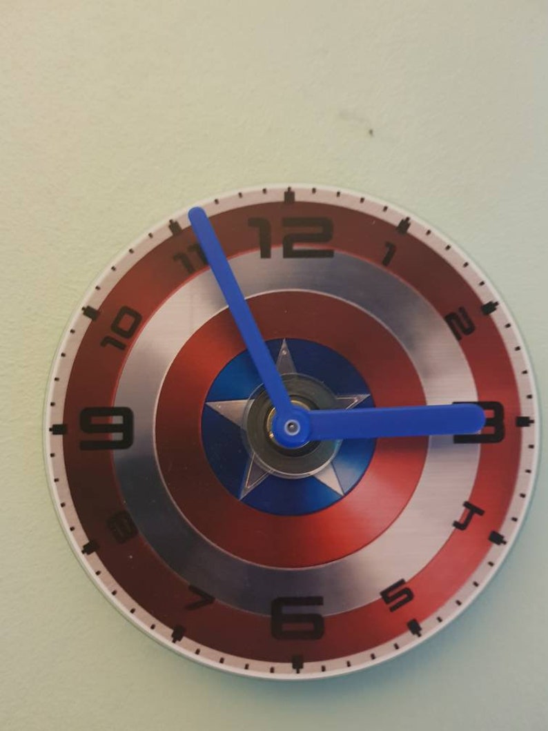 Captain America Shield CD Clock - Etsy