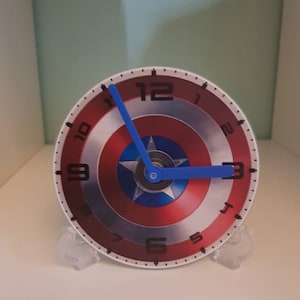Captain America Shield CD Clock - Etsy