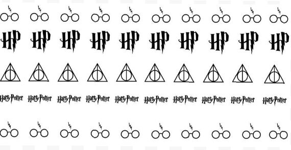 50 Wizard HP Symbol Waterslide Nail Decals - Etsy