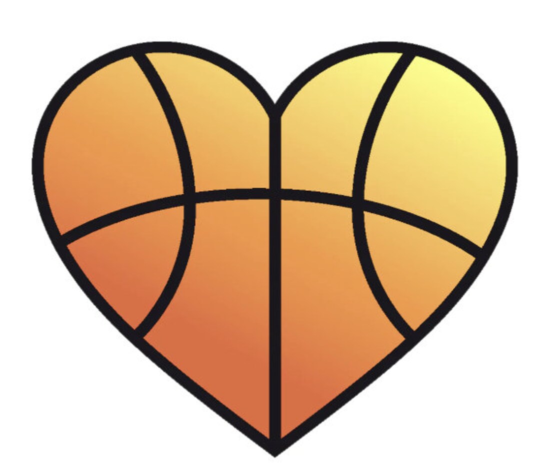 Heart Basketball Waterslide Nail Decals - Etsy