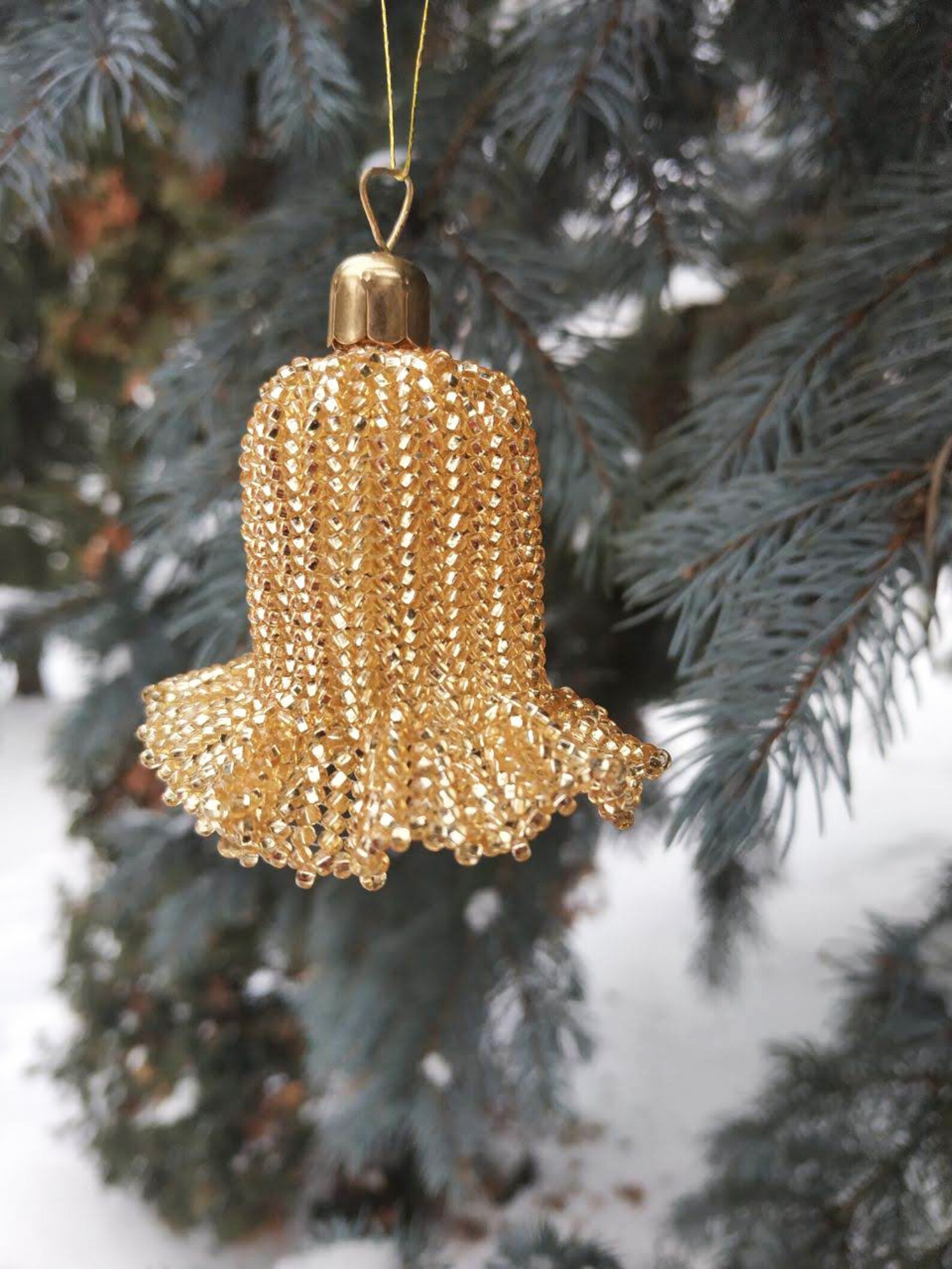 Beaded Bell, Christmas Bell, Decoration for the Christmas Tree, a ...