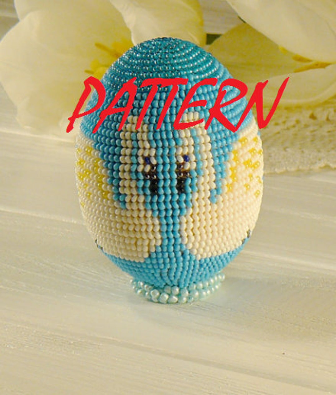 Pattern, Easter Egg Beaded With, Wooden Easter Eggs,exclusive Easter ...