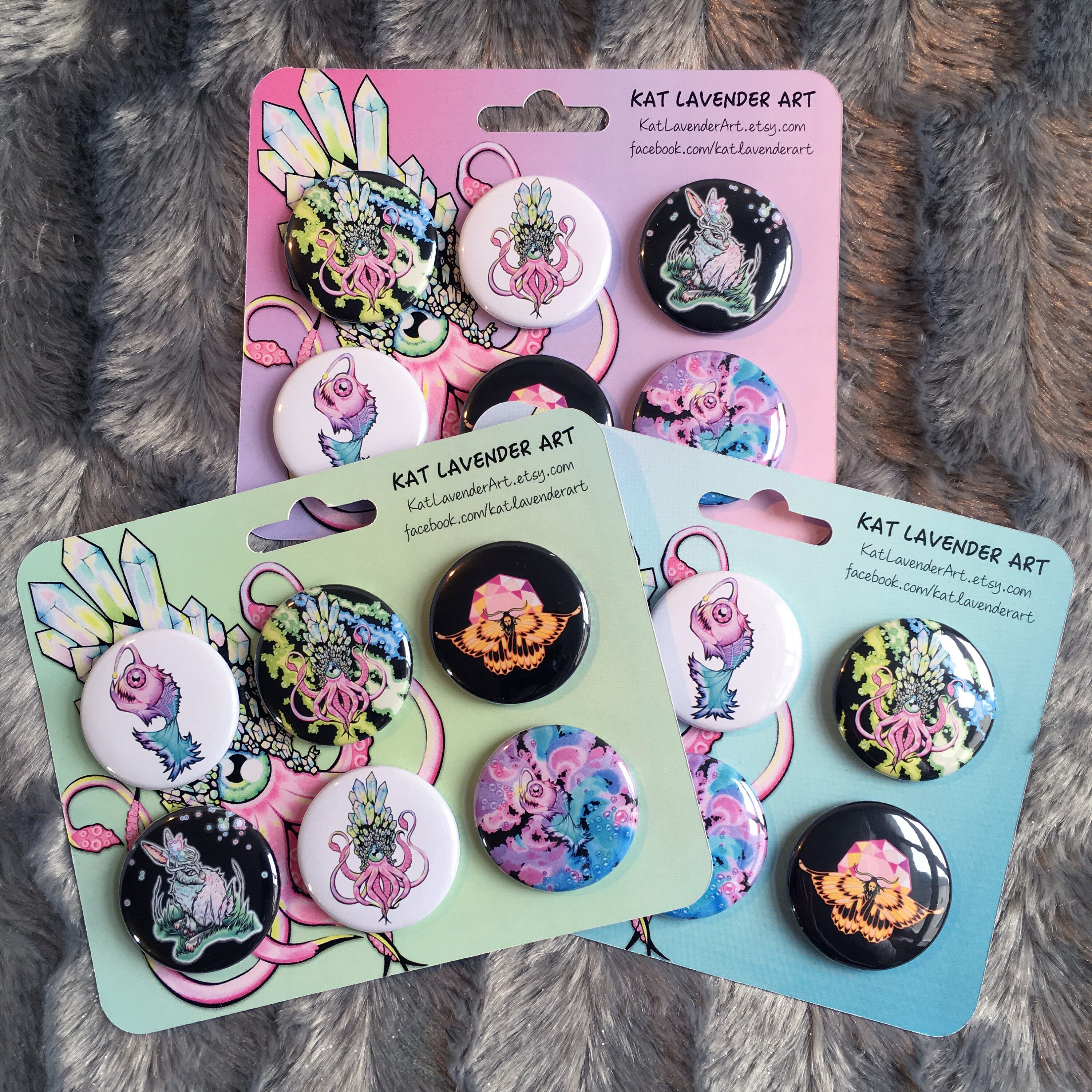 Fantasy Art Badge Set Set of Art Pins Fantasy | Etsy