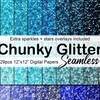 Gold and Silver Glitter Digital Papers, Scrapbook Papers Black Sparkles ...