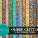 Ombre Glitter Digital Papers , Scrapbook Papers, Vintage Bronze Glitter ...