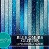 Ombre Glitter Digital Papers, Scrapbook Papers Colorful Glitter Clipart ...