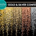 Gold & Silver Glitter Confetti Borders, Digital Glitter Clip Art, Star ...