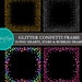 Glitter Confetti Frames, Confetti Borders, Photoshop Overlays, Stars ...