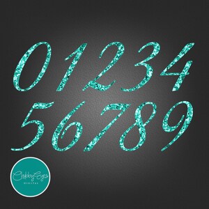 Glitter Alphabet PNG Clip Art, Mint Green Glam Letters Clip Art ...