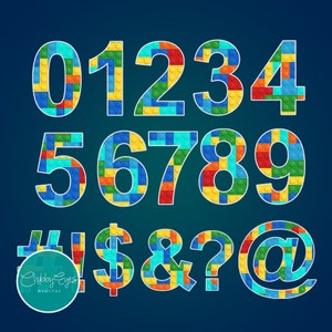 Toy Bricks Alphabet Clip Art, Building Blocks Lettering Clip Art ...