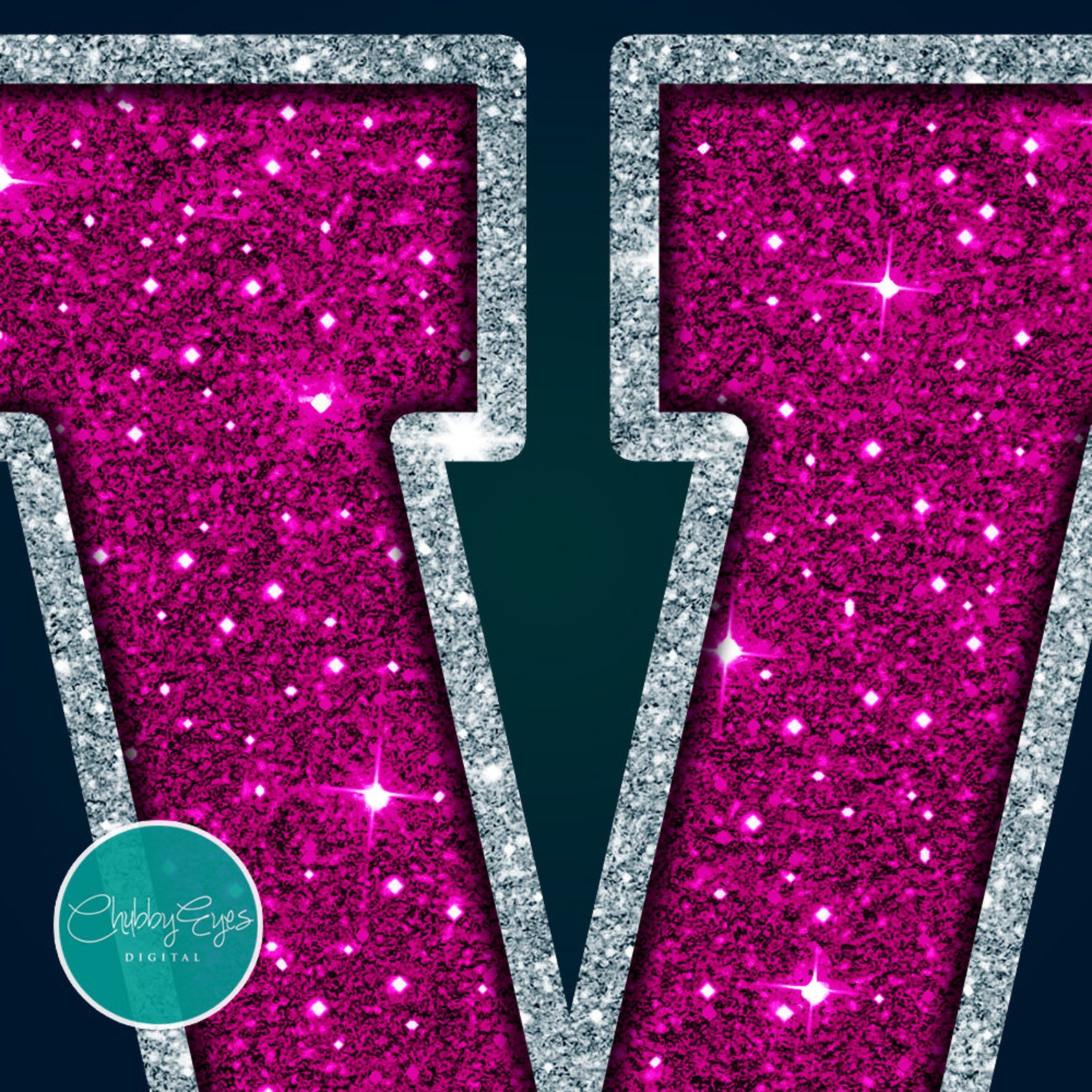 Pink Silver Glitter Varsity Alphabet Clip Art, Sport College Style ...