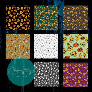 Halloween Digital Papers, Halloween Scrapbook Papers, Glitter Papers ...