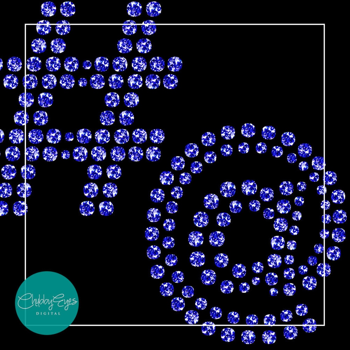 Blue Diamond Dot Alphabet Clip Art (digital Download) - Etsy